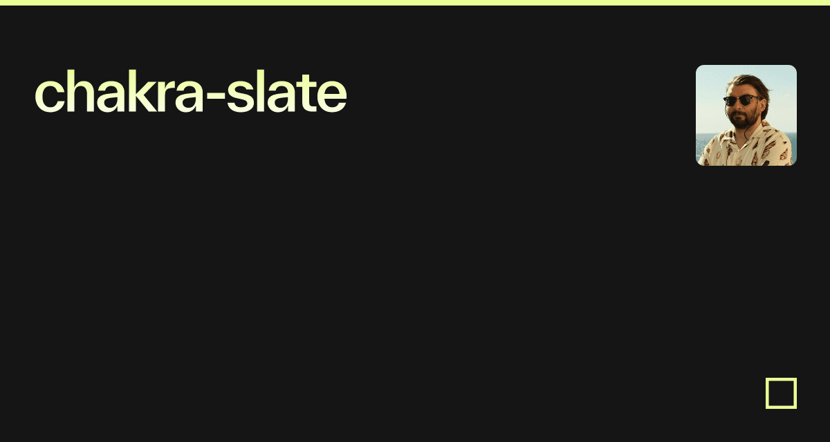 chakra-slate - Codesandbox