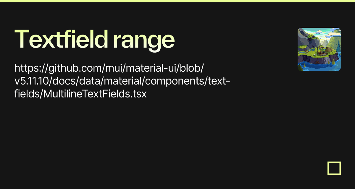 Textfield range - Codesandbox
