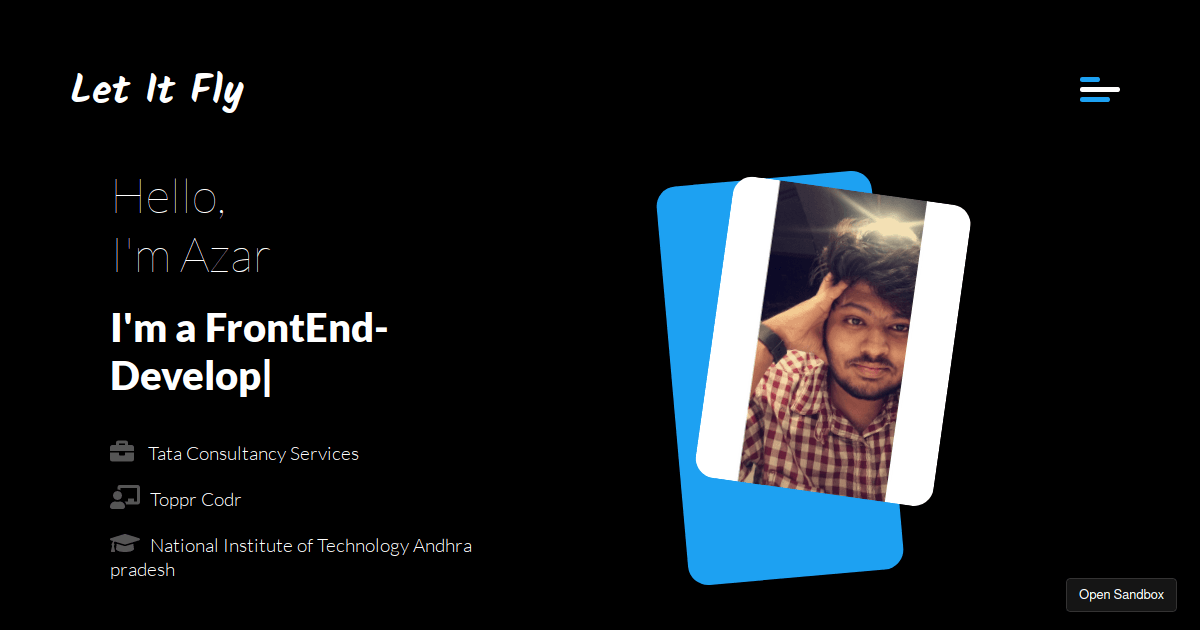 Personal Website (forked) - Codesandbox