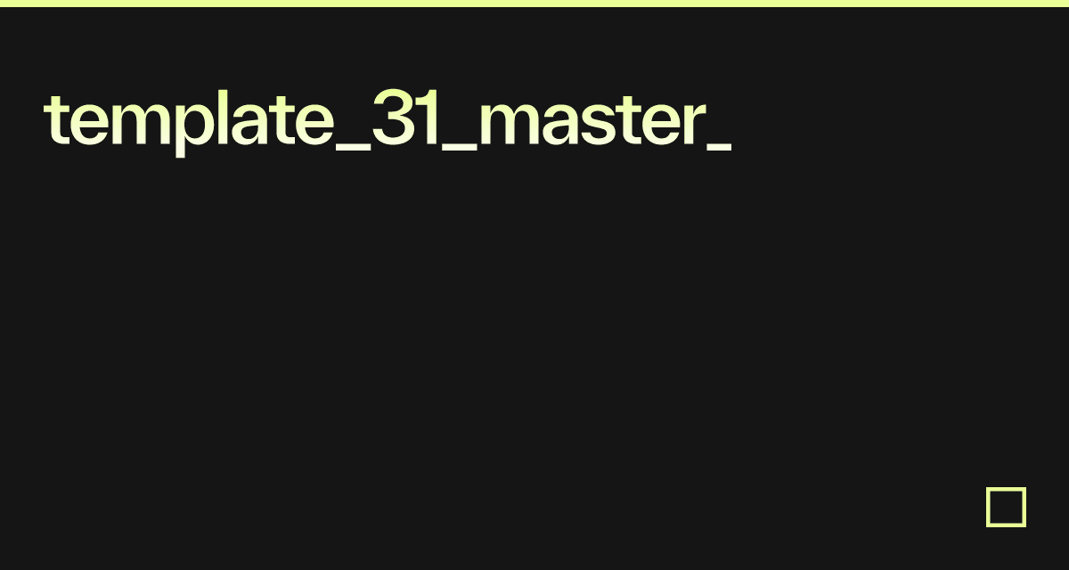 template_31_master_dev - Codesandbox