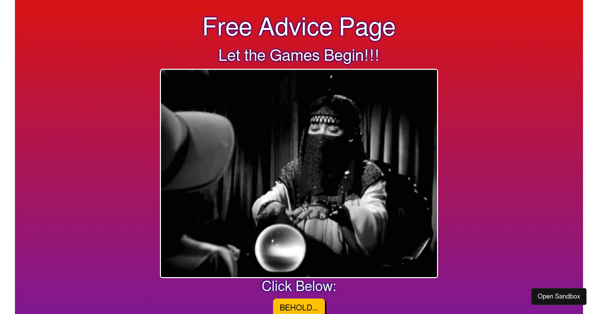 fortune-teller - Codesandbox