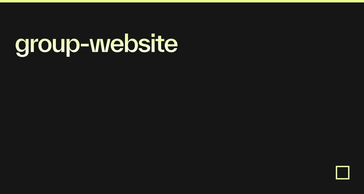 group-website - Codesandbox