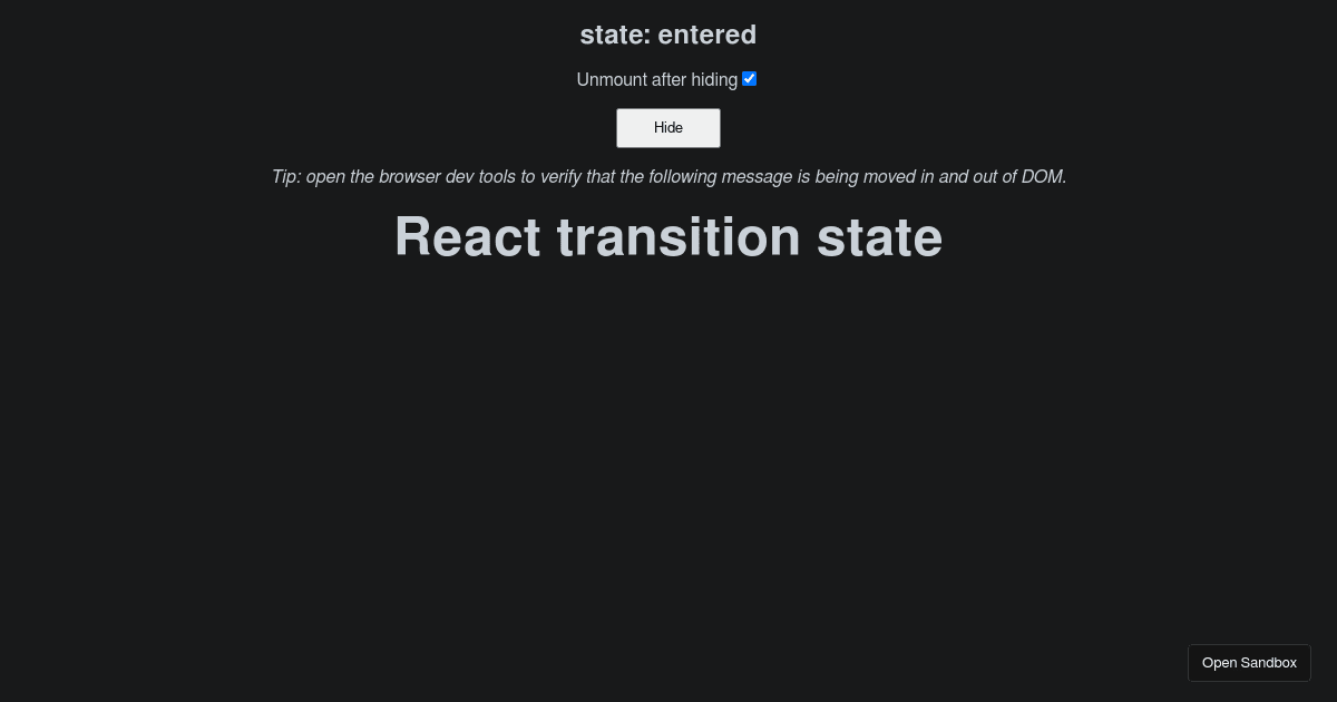 react-transition-state (forked) - Codesandbox