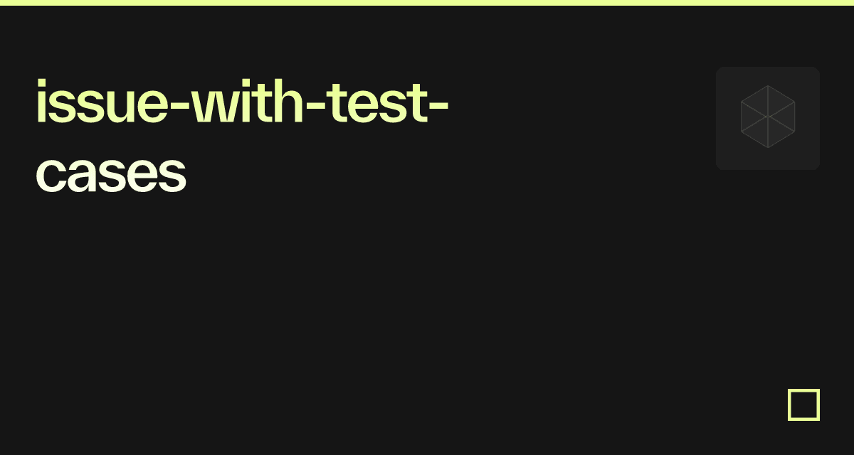 Issue With Test Cases Codesandbox 