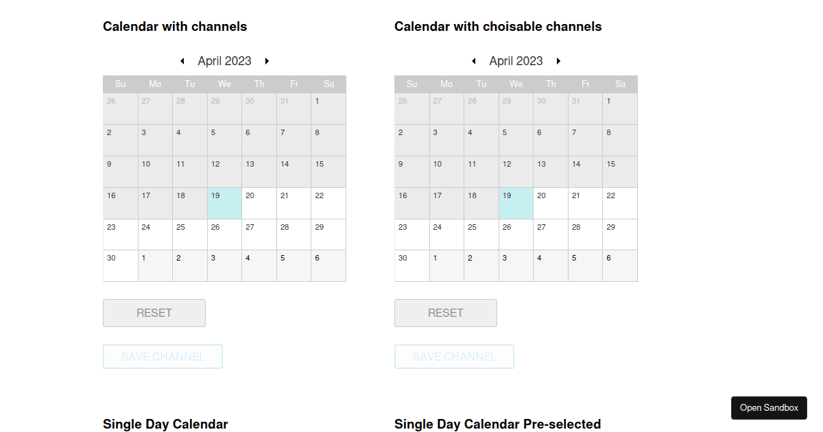 React Calendar Multiday (forked) - Codesandbox