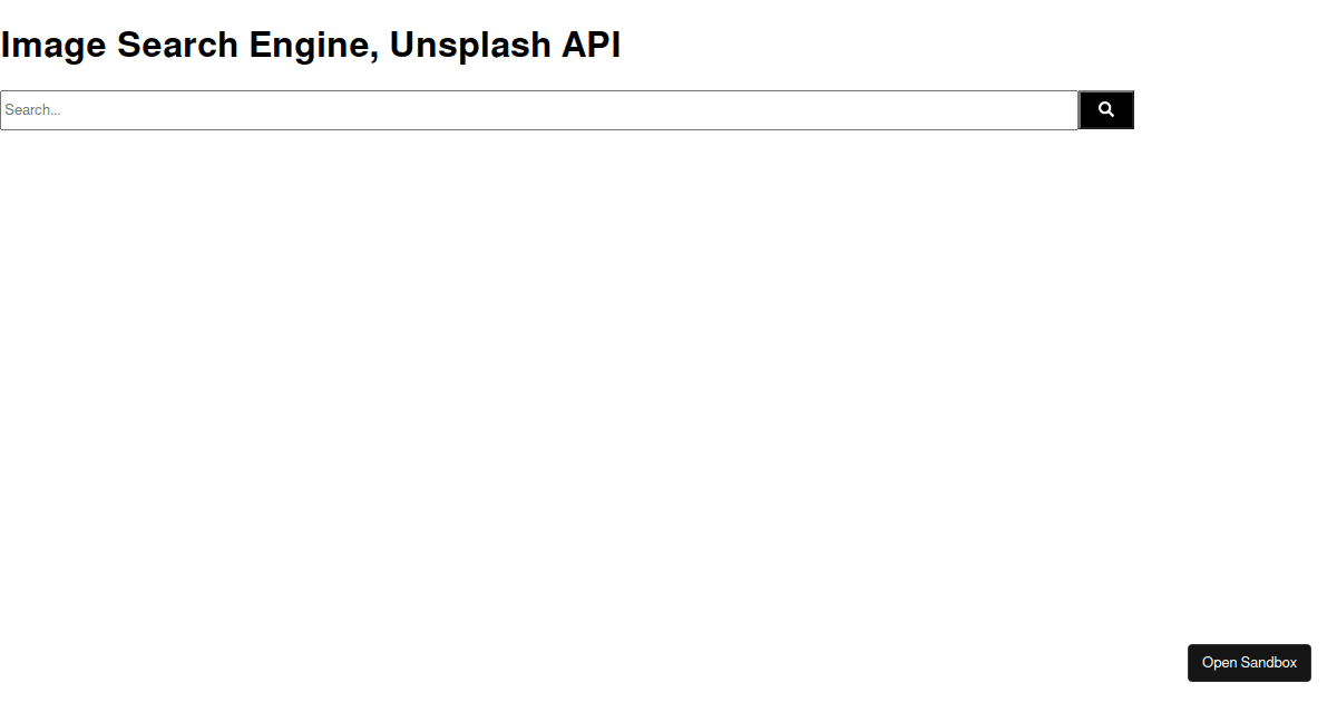 Image Search API - Codesandbox