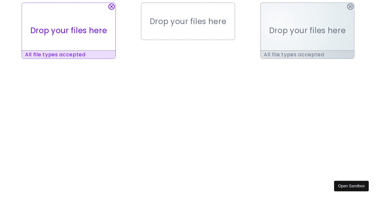 Files Ui Dropzone Styling Codesandbox