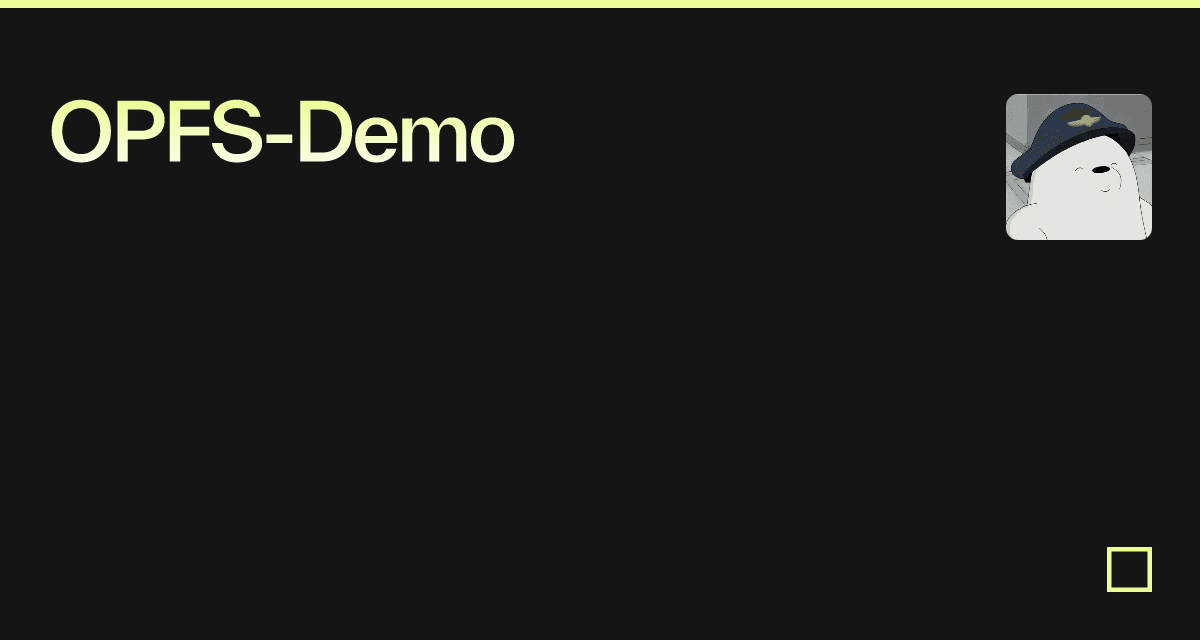 OPFS-Demo - Codesandbox