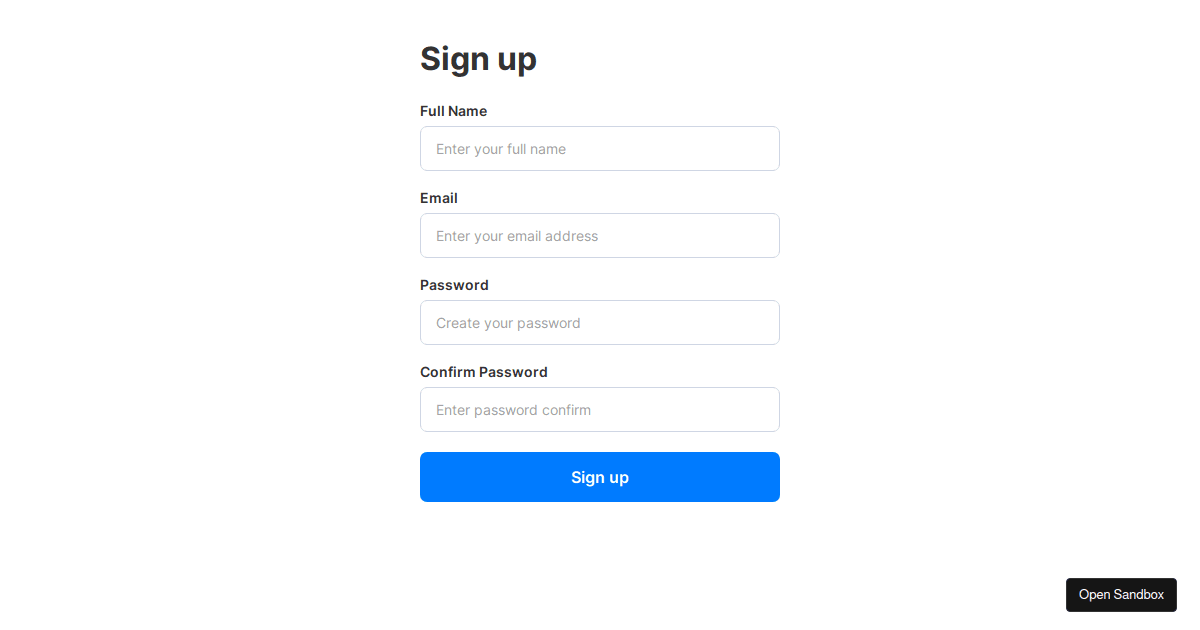 signup-form-react - Codesandbox