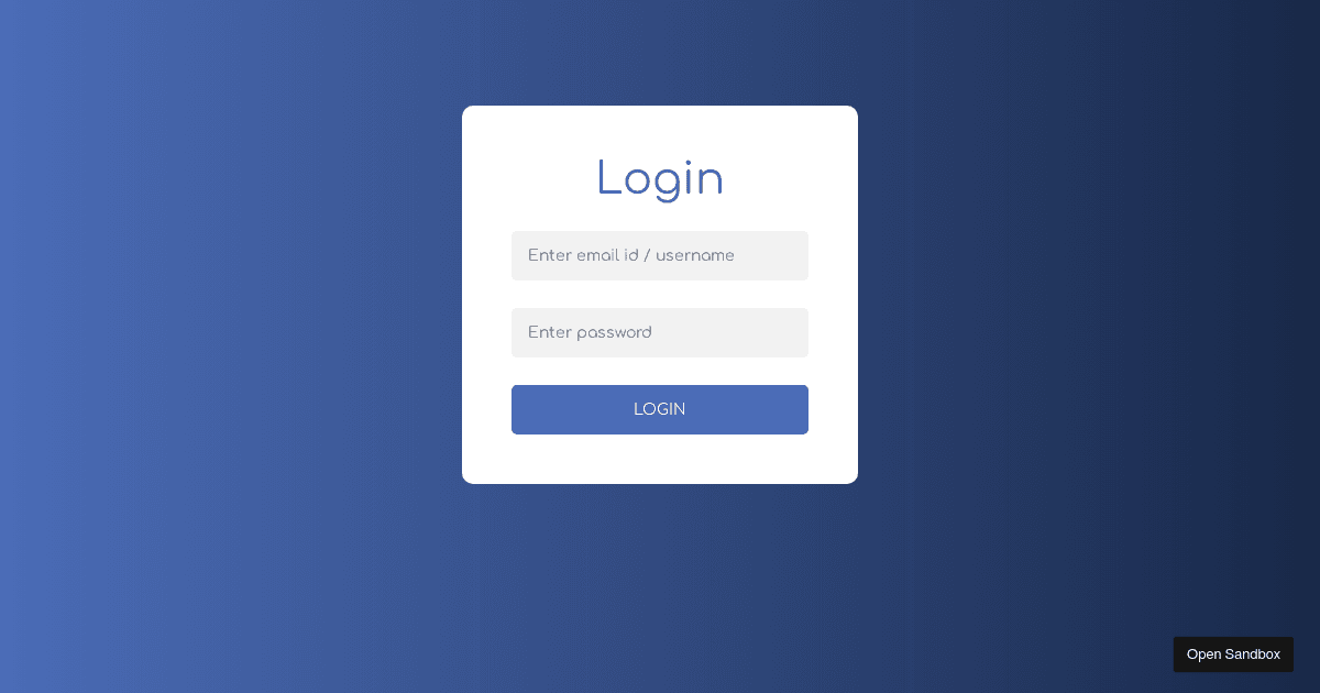 Mediumtutorial/login-form-formik - Codesandbox