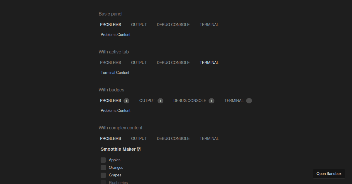 panels-sample - Codesandbox