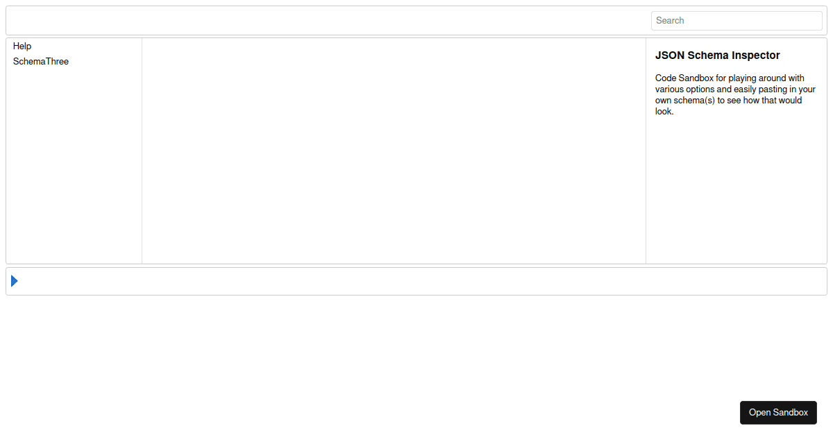 JSON Schema Inspector Playground - Codesandbox