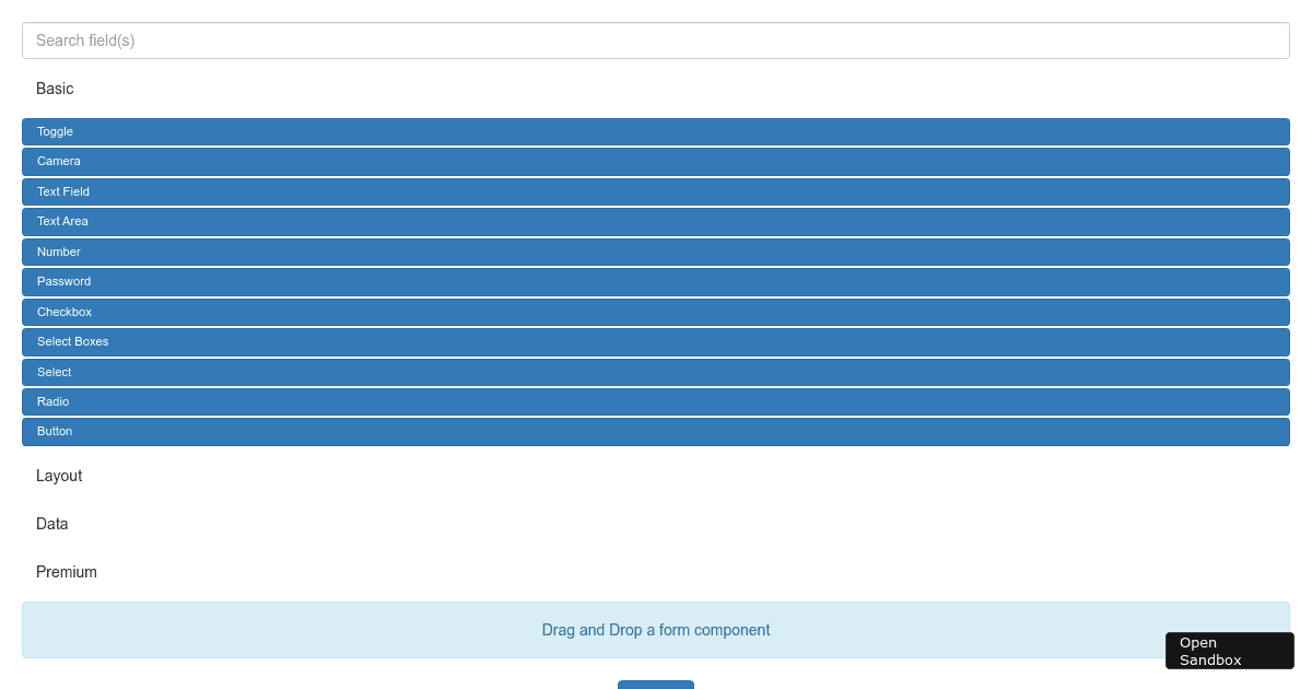 Custom formio Component in React (forked) - Codesandbox