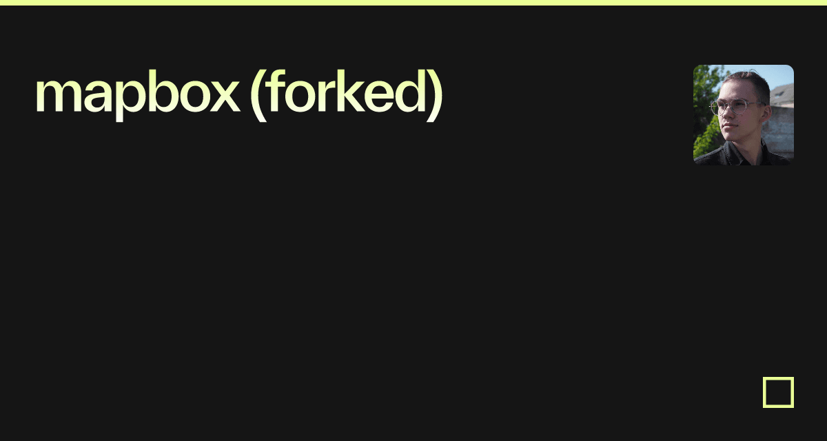 mapbox (forked) - Codesandbox