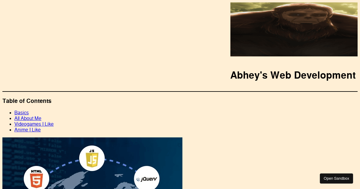 abhey's web programming - Codesandbox