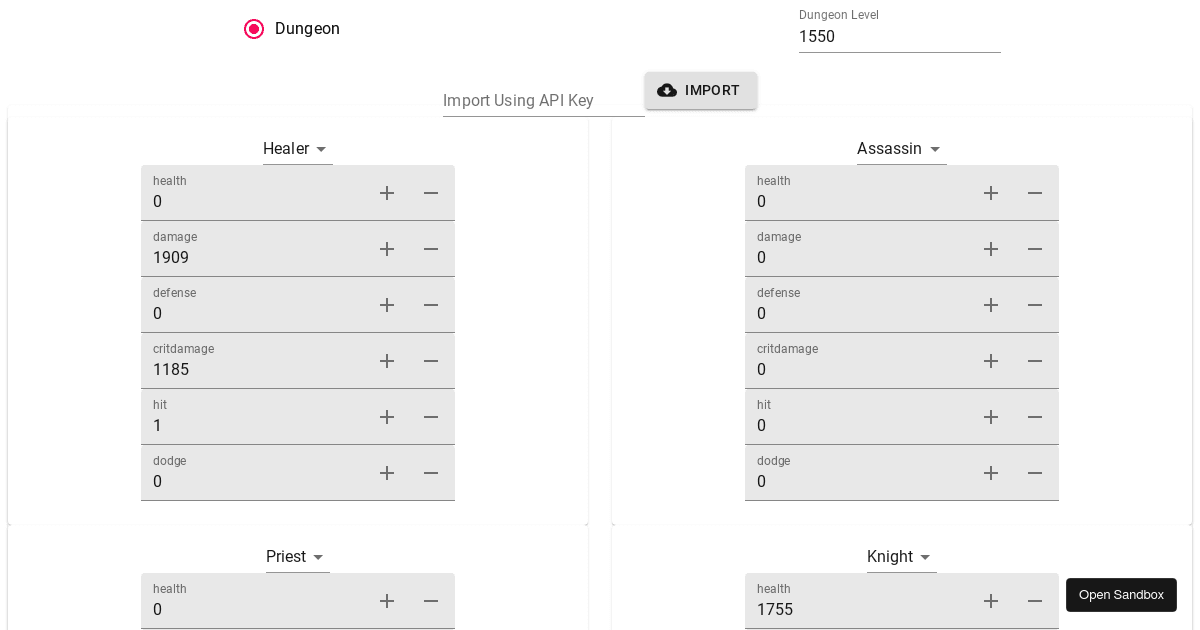 Dungeon sim (forked) - Codesandbox