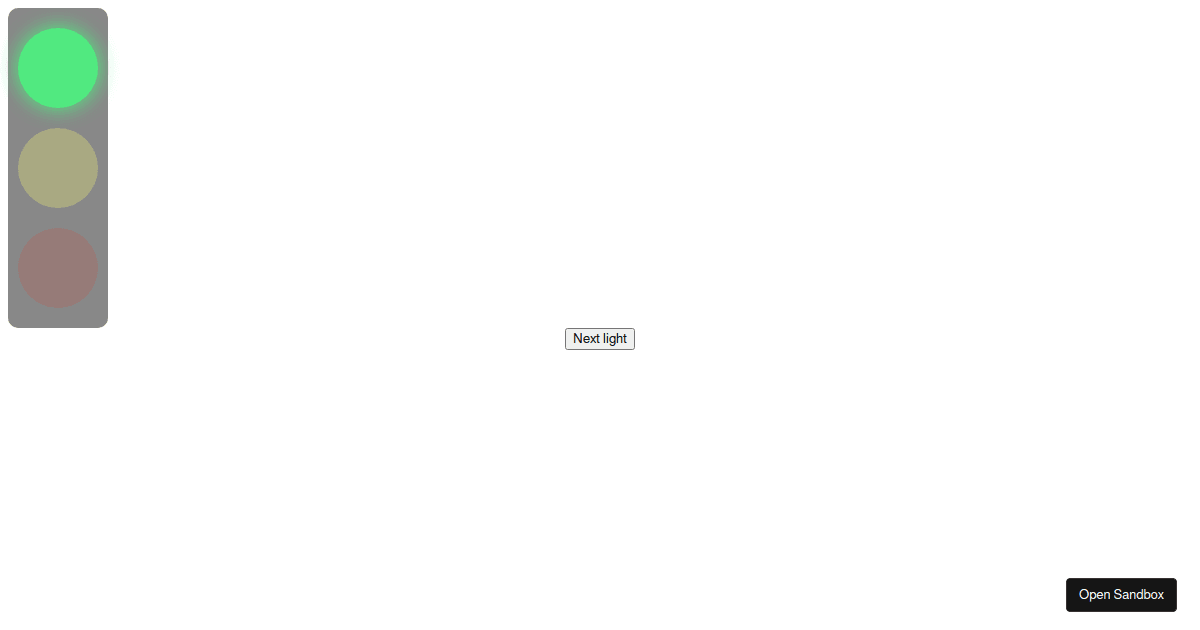 Traffic Lights State Machine - Codesandbox