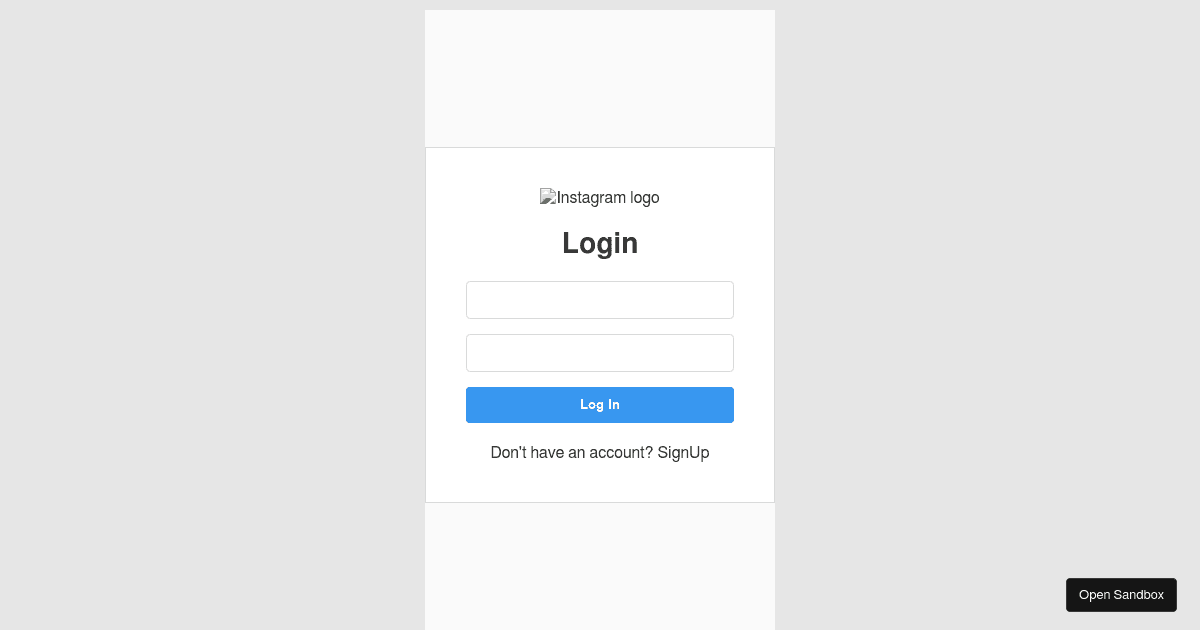 Insta-Card (forked) - Codesandbox