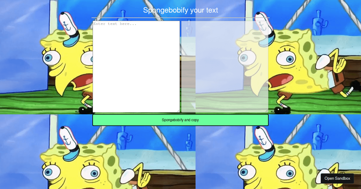 spongebob - Codesandbox