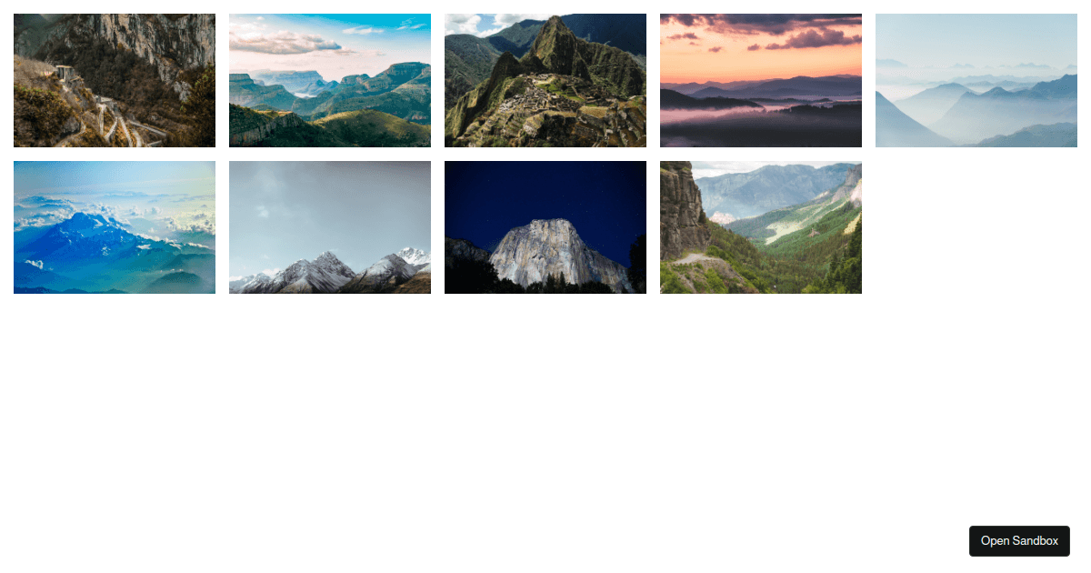 React Fullscreen Image Viewer - Codesandbox