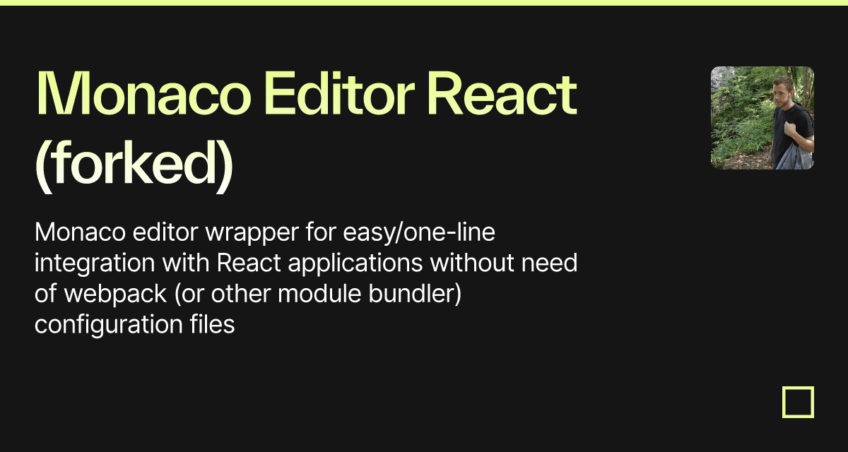 Monaco Editor React Forked Codesandbox
