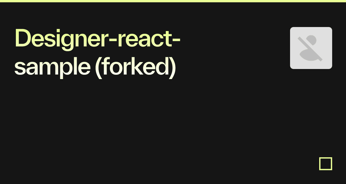 Designer-react-sample (forked) - Codesandbox