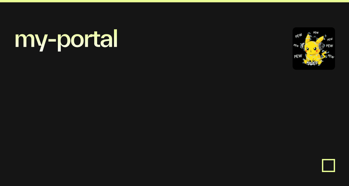 my-portal - Codesandbox