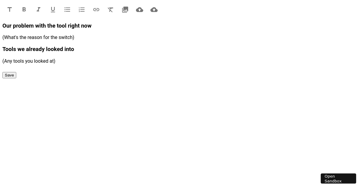 mui-rte demo (forked) - Codesandbox