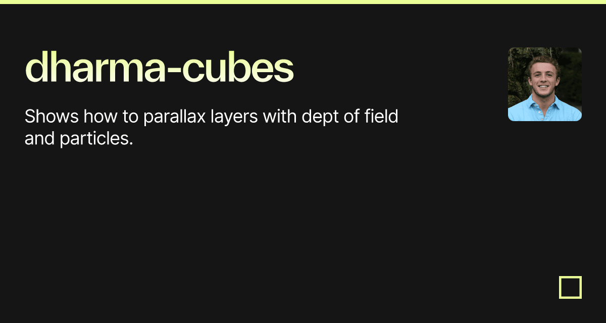 dharma-cubes - Codesandbox