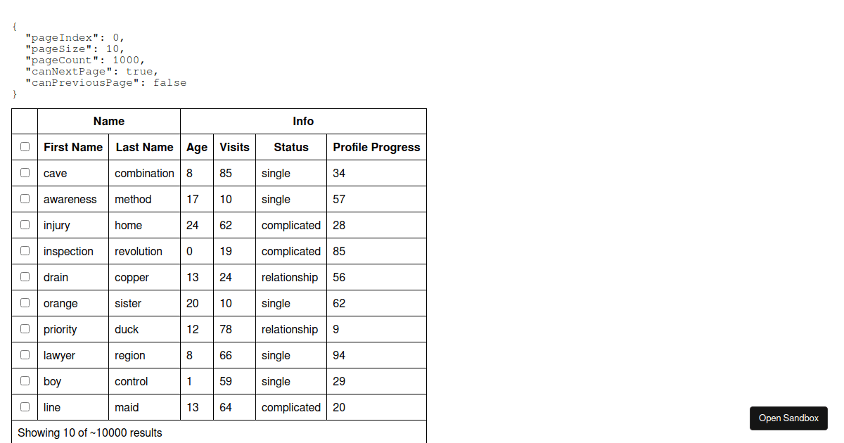 react-table useRowSelect + usePagination (server pagination) - Codesandbox