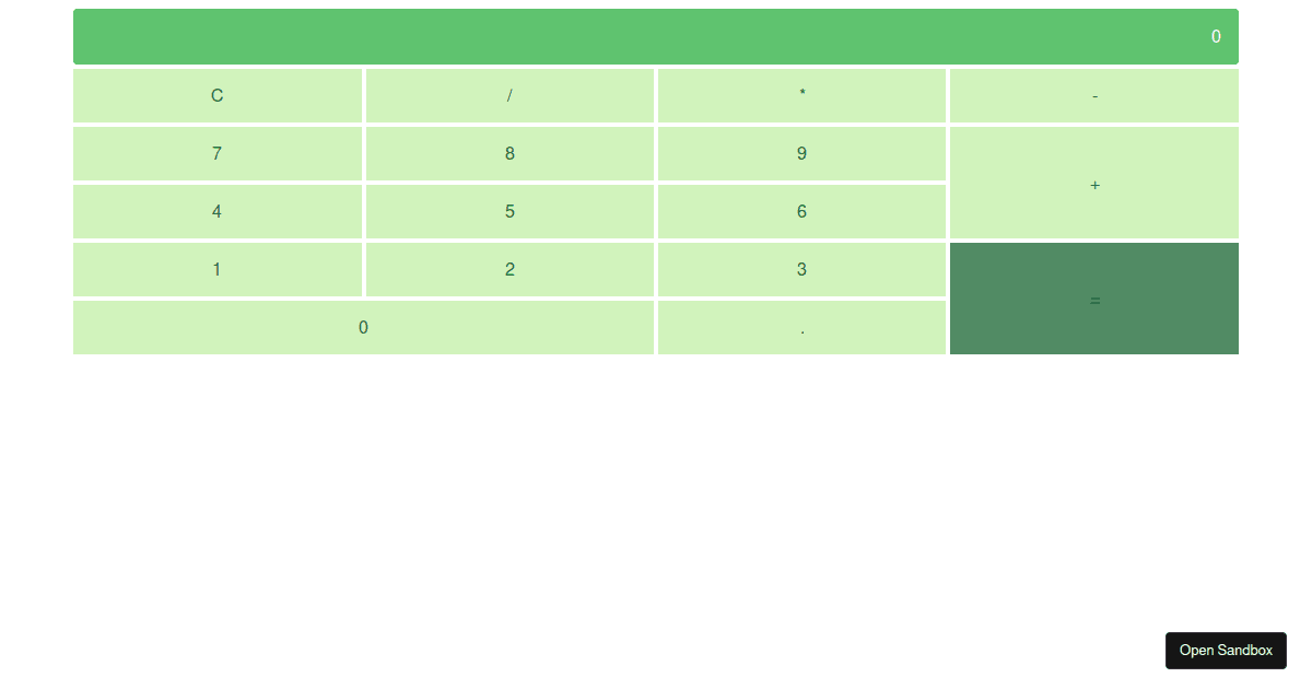 Calculator js - Codesandbox