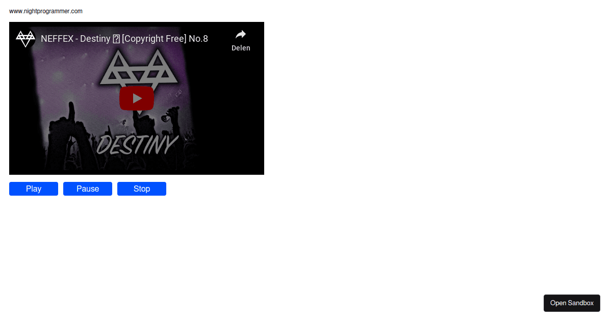 Youtube Embed Controls Vuejs Codesandbox