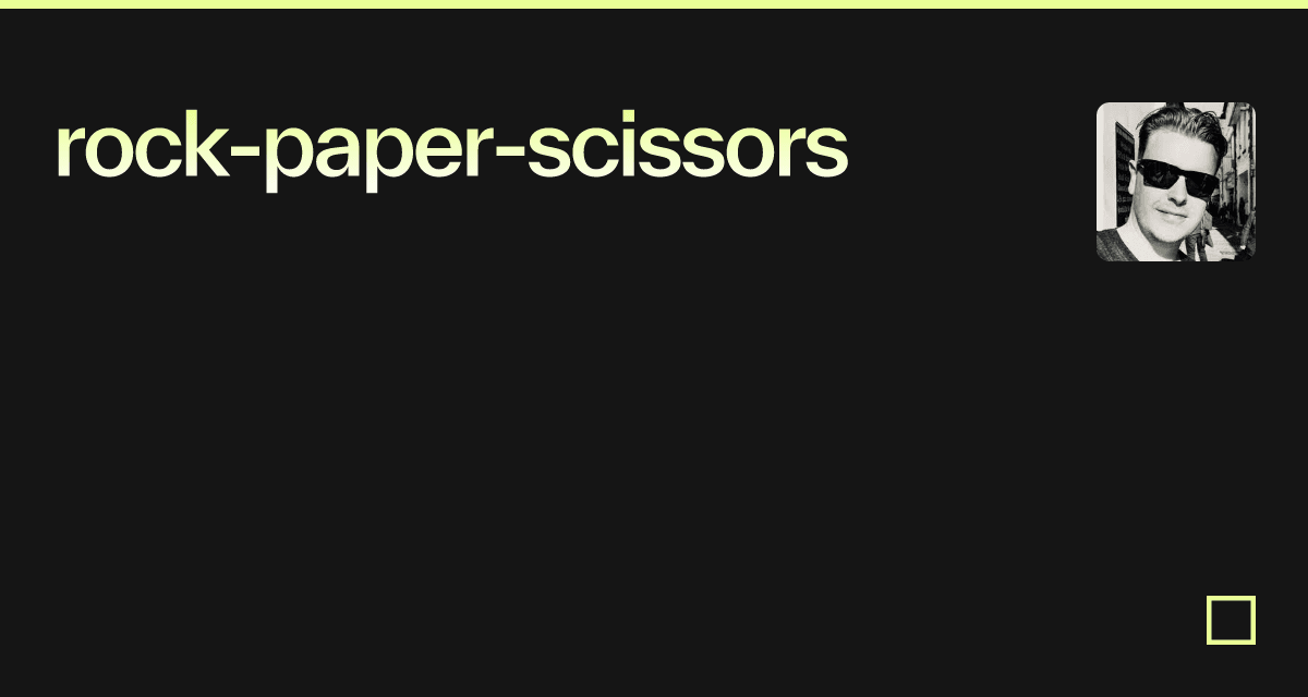 rock-paper-scissors - Codesandbox
