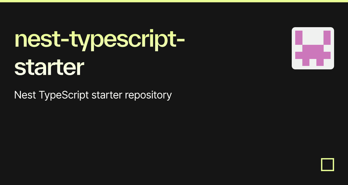 Nest Typescript Starter Codesandbox