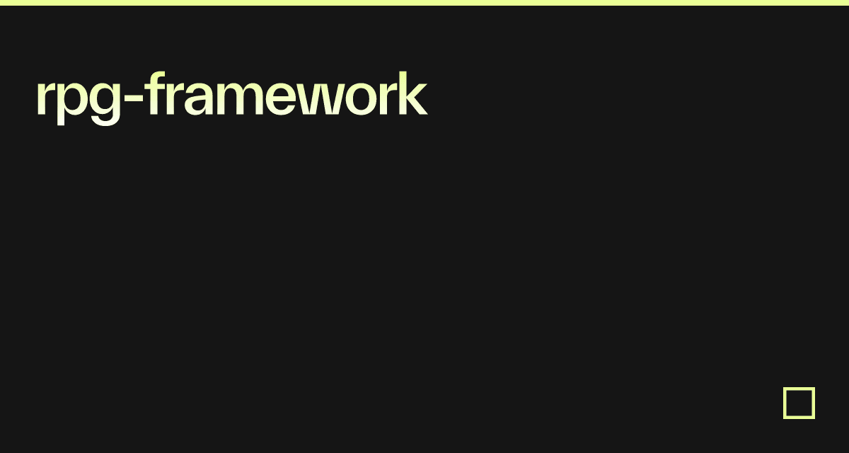 rpg-framework - Codesandbox