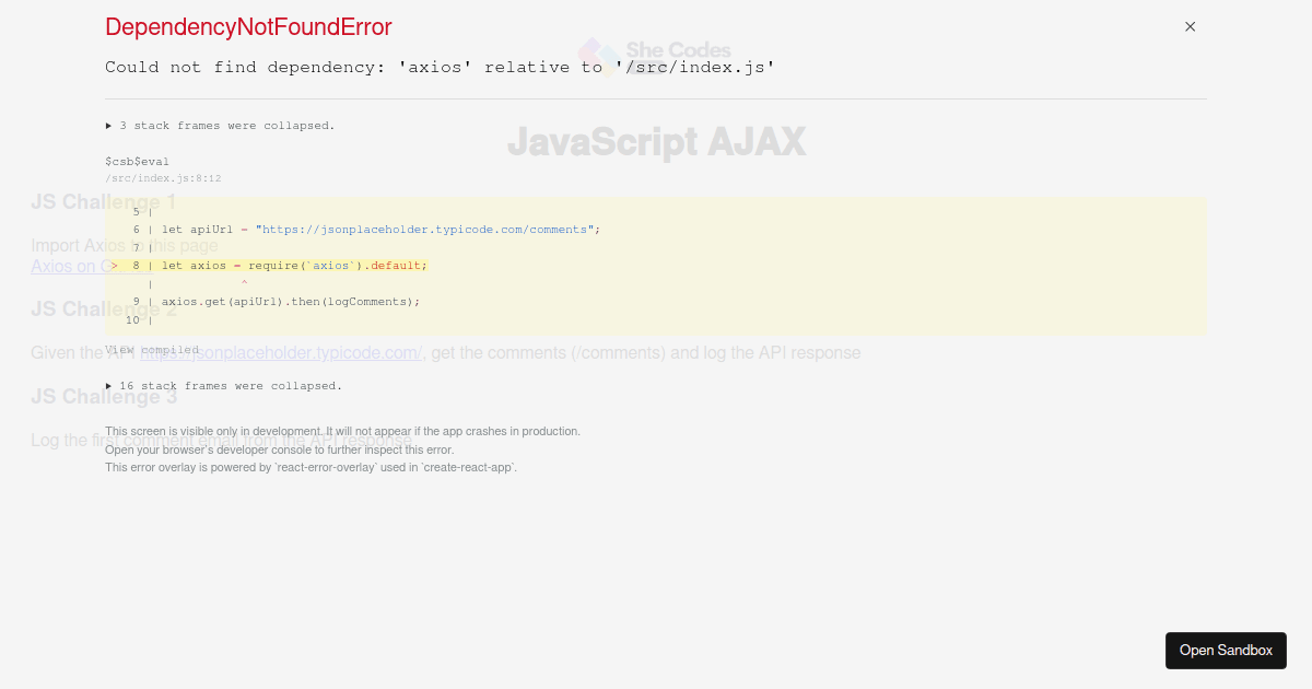 JavaScript AJAX (forked) - Codesandbox JavaScript AJAX (forked) - Codesandbox