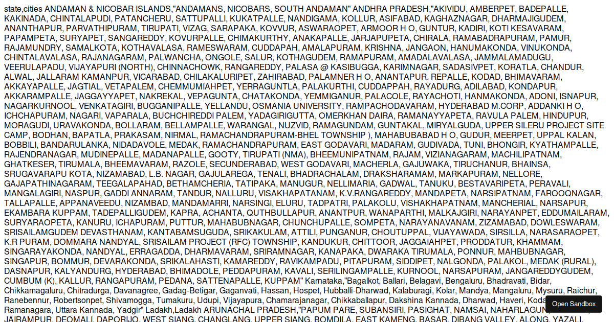 Insurance State Cities API Response To CSV Codesandbox insurance-state-cities-api-response-to-csv-codesandbox