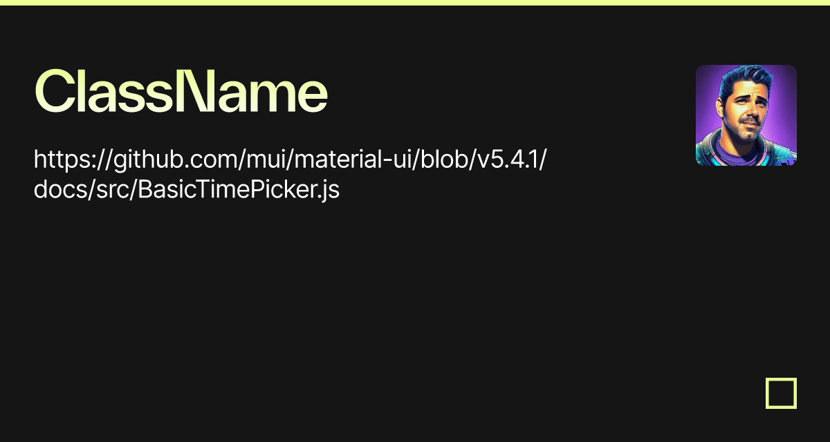 ClassName - Codesandbox