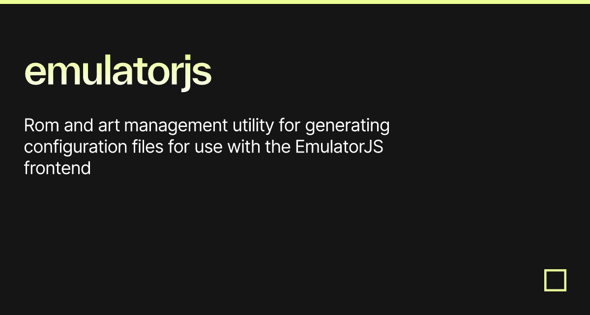 emulatorjs - Codesandbox