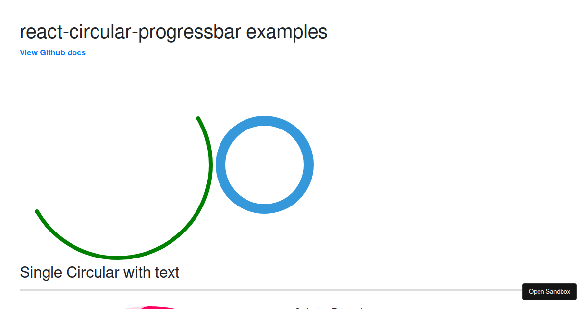 Base react-circular-progressbar examples - Codesandbox