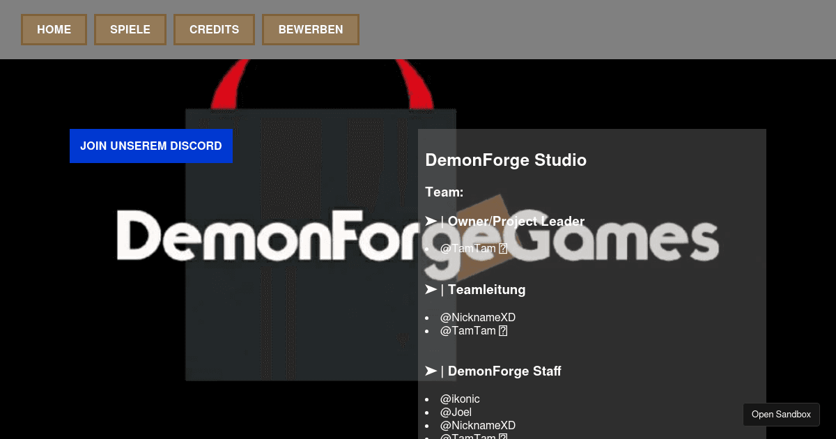 DF Games - Codesandbox