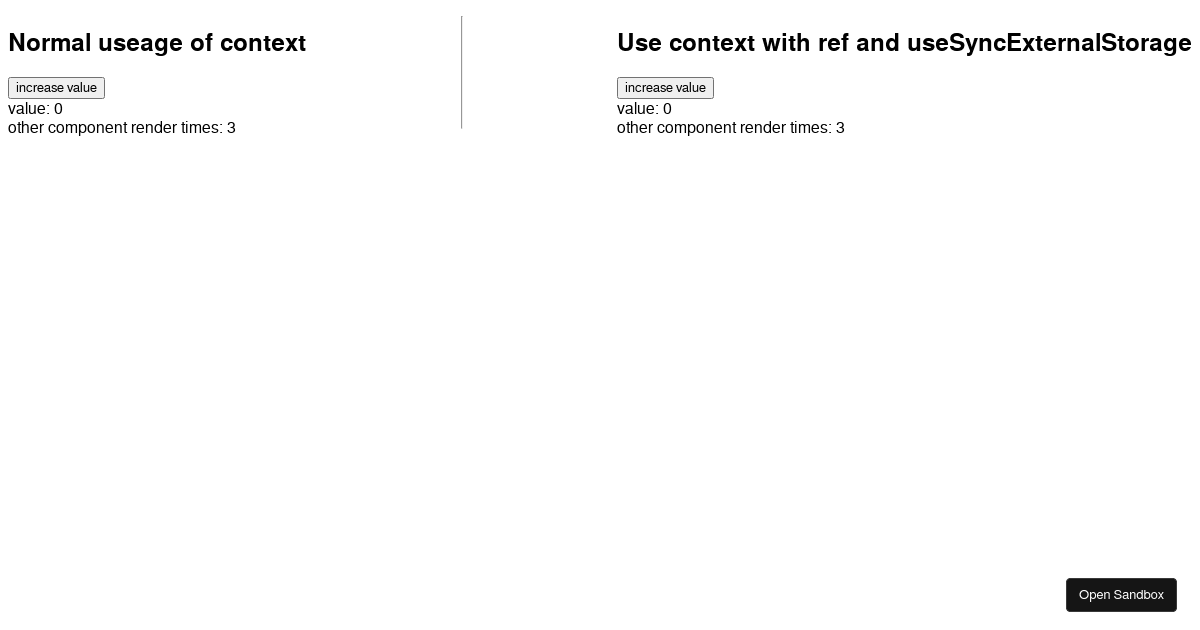 Use Sync External Store Codesandbox 