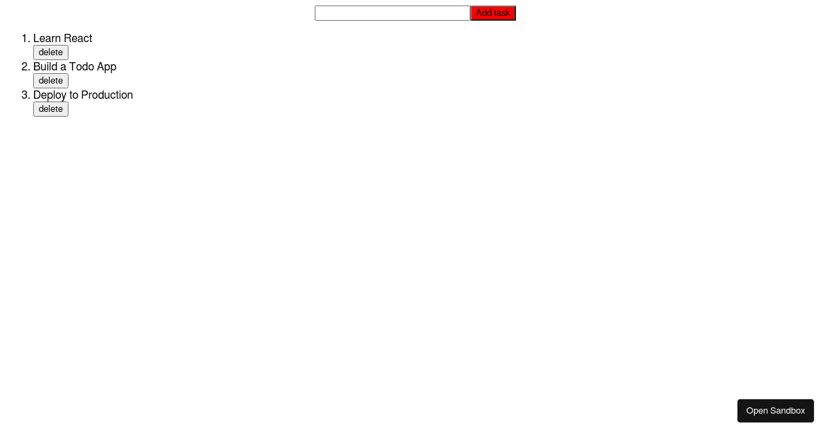 to-do list - Codesandbox