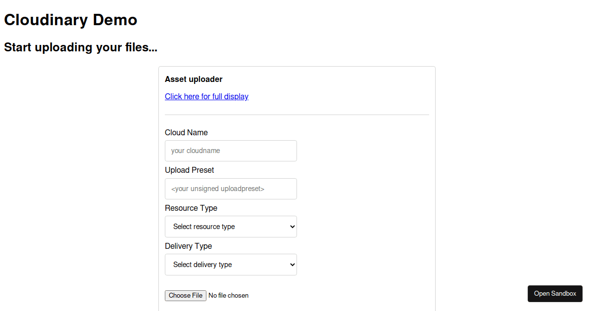 Upload_Feature_Demo - Codesandbox