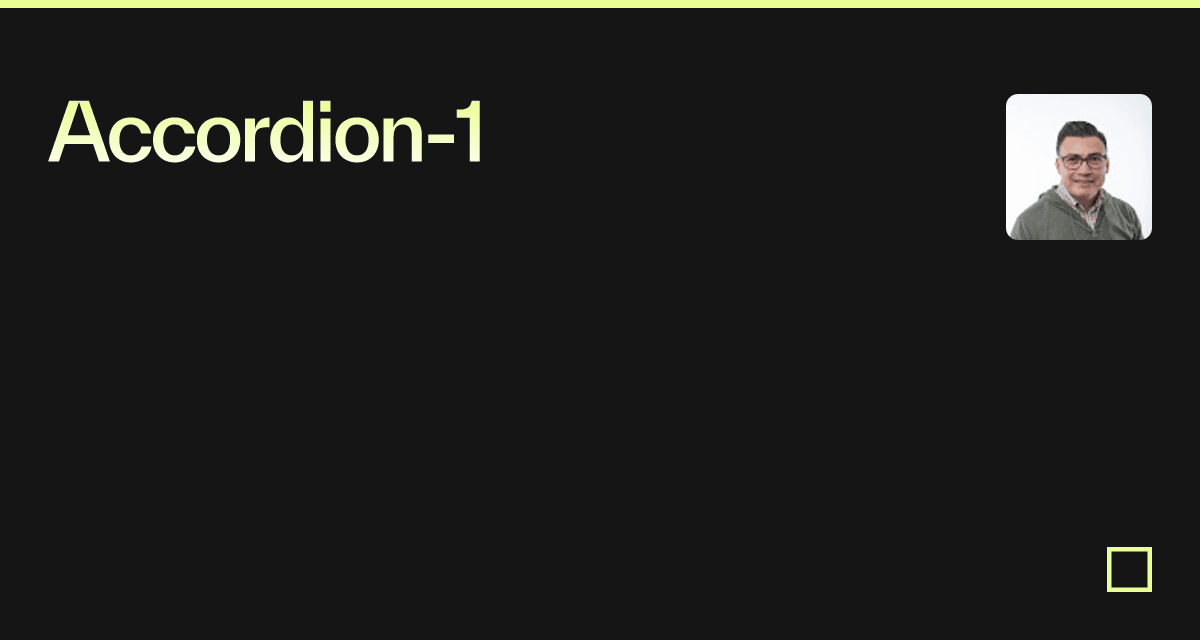 Accordion-1 - Codesandbox