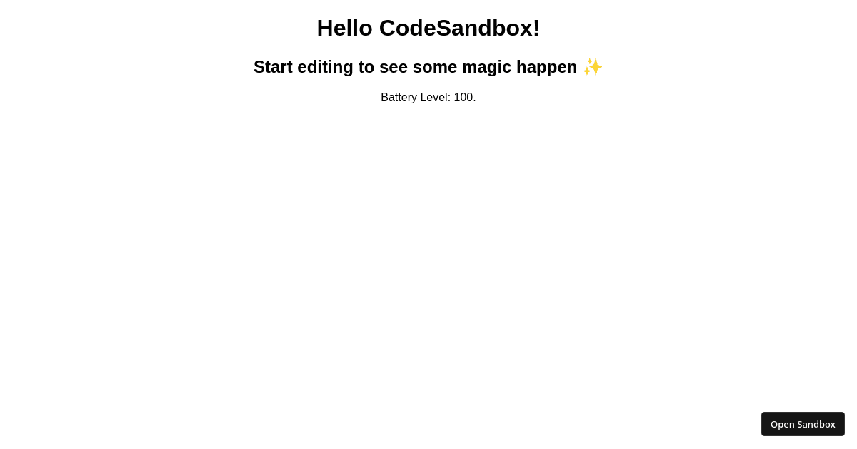react-battery (forked) - Codesandbox