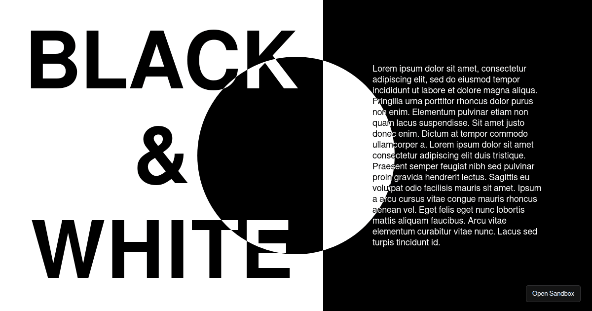 Black and White Mousemove effect - Codesandbox