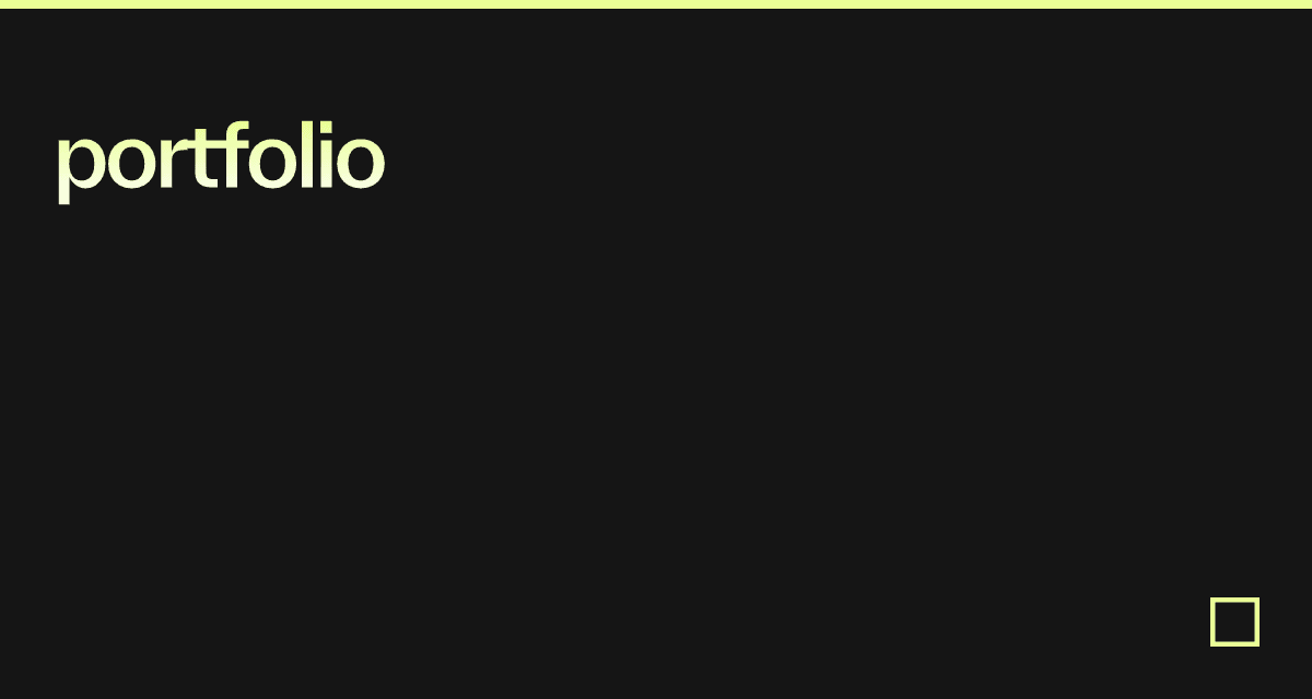 portfolio - Codesandbox