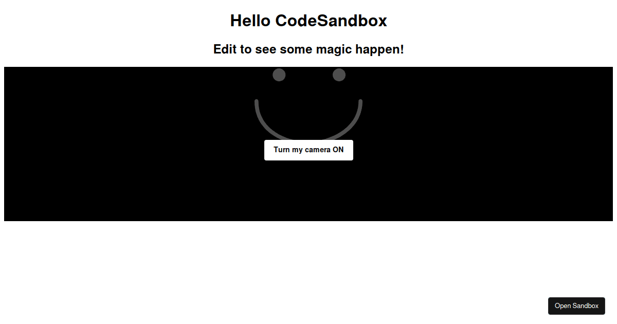 react-camera-media-stream (forked) - Codesandbox