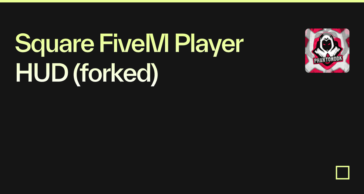 Square FiveM Player HUD (forked) - Codesandbox